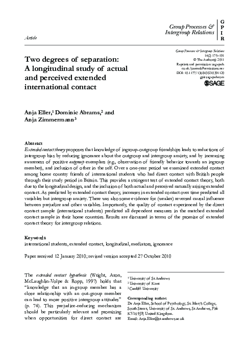 (PDF) Two degrees of separation