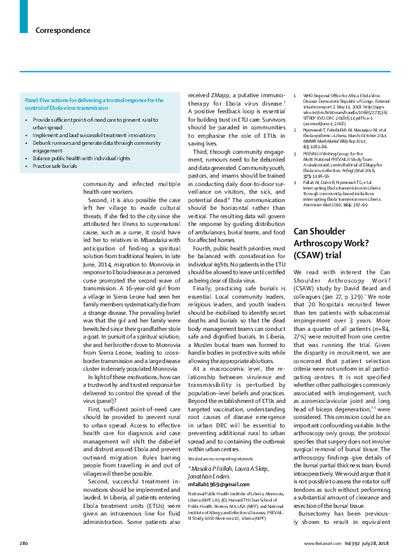 (PDF) Can Shoulder Arthroscopy Work? (CSAW) trial