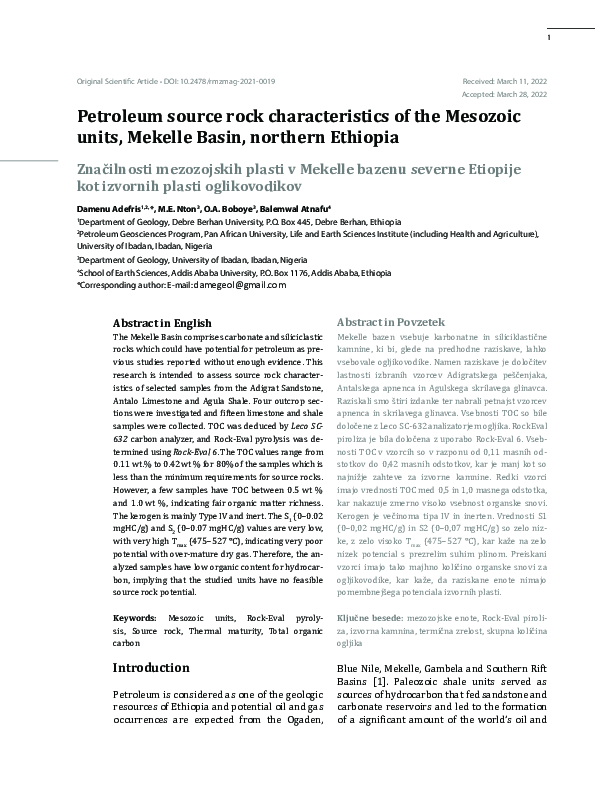 (PDF) Petroleum source rock characteristics of the Mesozoic units ...