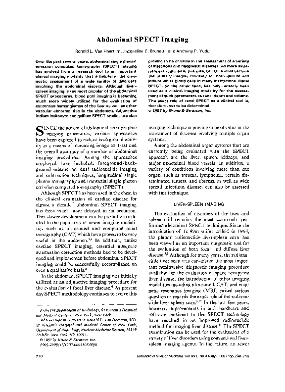 (PDF) Abdominal SPECT imaging