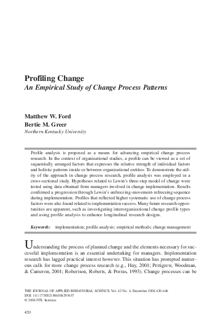 (PDF) Profiling Change