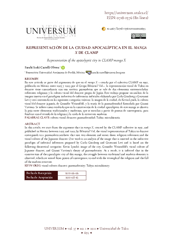 (PDF) Sarahi Isuki Castelli Olvera: REPRESENTACIÓN DE LA CIUDAD ...