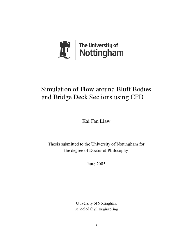 (PDF) Simulation of flow around bluff bodies and bridge deck sections using CFD