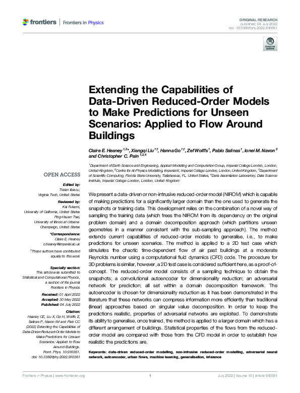 Pdf Extending The Capabilities Of Data Driven Reduced Order Models To