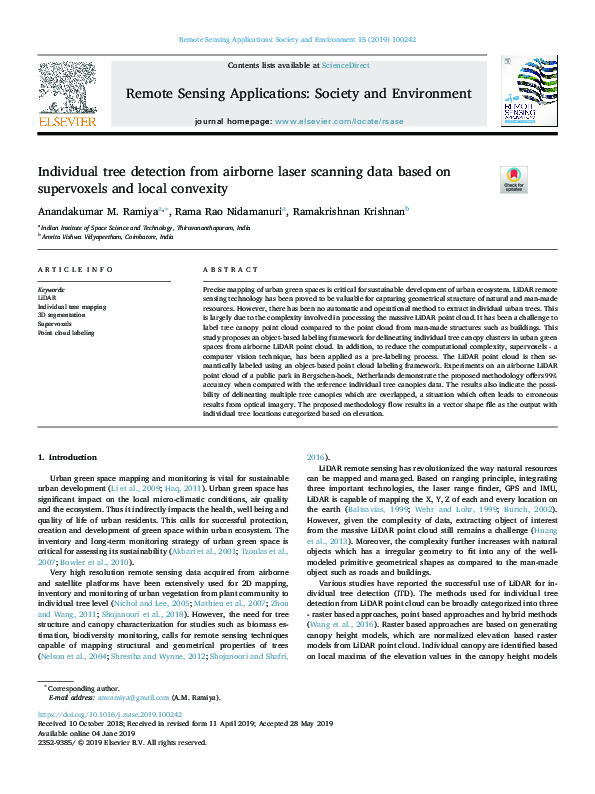 Pdf Individual Tree Detection From Airborne Laser Scanning Data Based On Supervoxels And Local