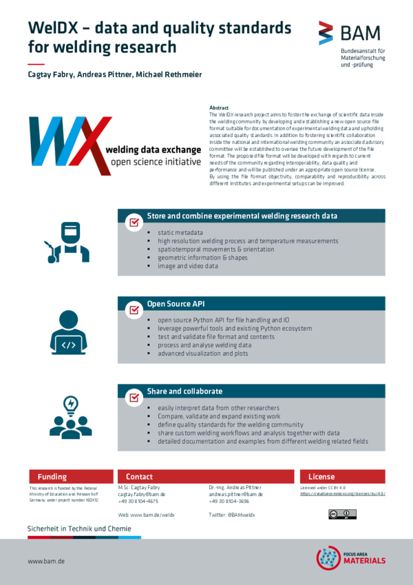(PDF) WelDX – data and quality standards for welding research