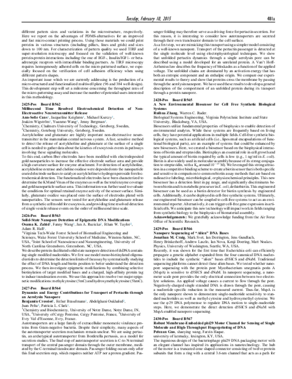 (PDF) Dynamics and Energy Contributions for Transport of Pertactin ...