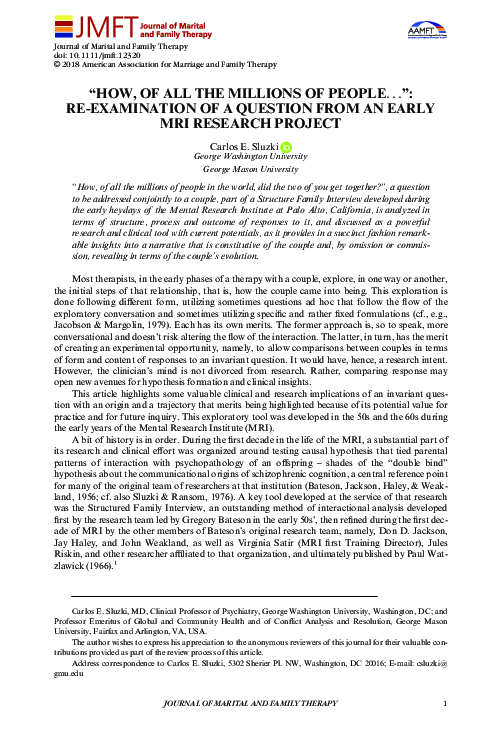 (PDF) How, of All The Millions of People…": Re-Examination of a ...