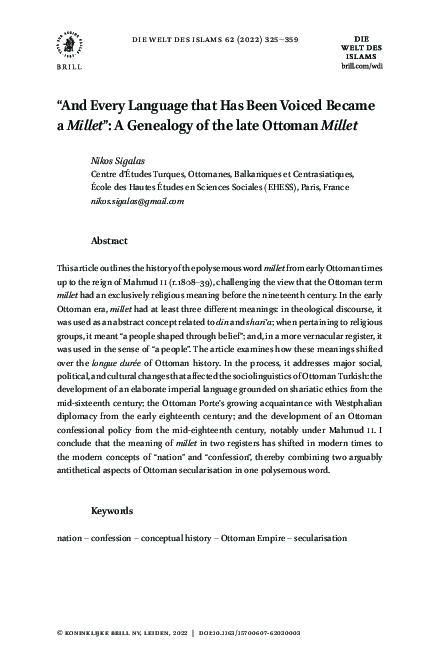 (PDF) "And Every Language that Has Been Voiced Became a Millet": A ...