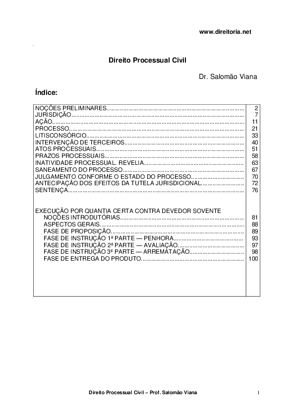 (PDF) Direito Processual Civil