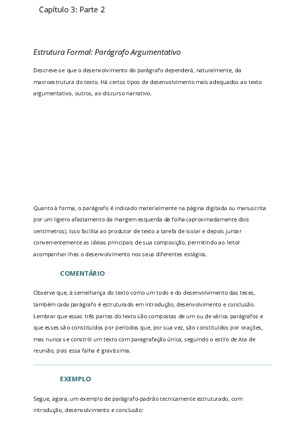 (PDF) Capítulo 3: Parte 2 Estrutura Formal: Parágrafo Argumentativo