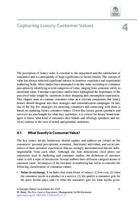 (PDF) Capturing Luxury Customer Values