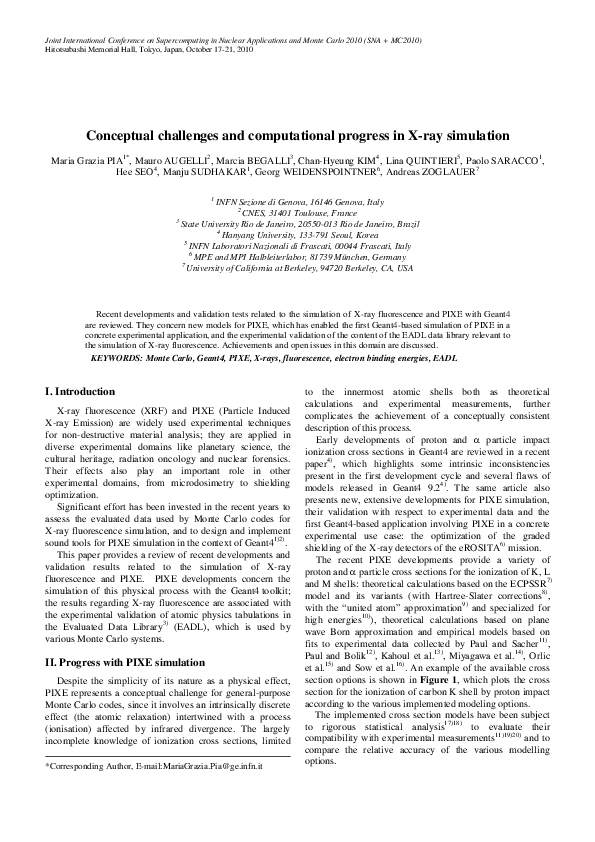 (PDF) Conceptual challenges and computational progress in X-ray simulation