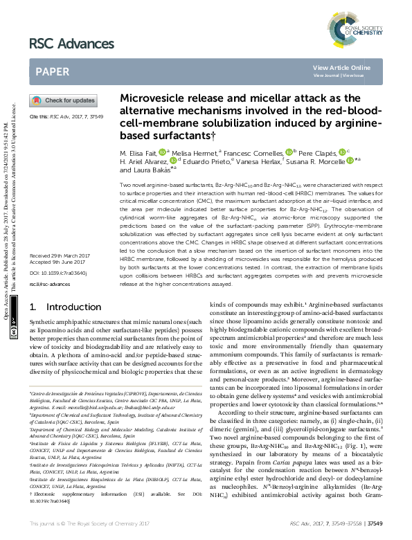 (PDF) Microvesicle release and micellar attack as the alternative ...