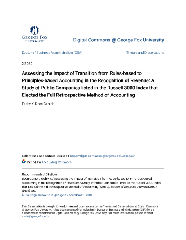 (PDF) Assessing the Impact of Transition from Rules-based to Principles ...