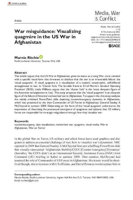 War Misguidance: Visualizing Quagmire in the US War in Afghanistan