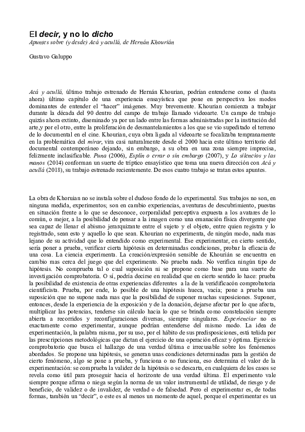 (PDF) El "decir" y no lo dicho