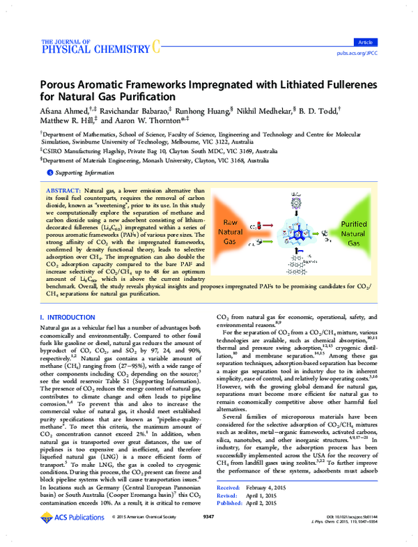 (PDF) Porous Aromatic Frameworks Impregnated with Lithiated Fullerenes ...