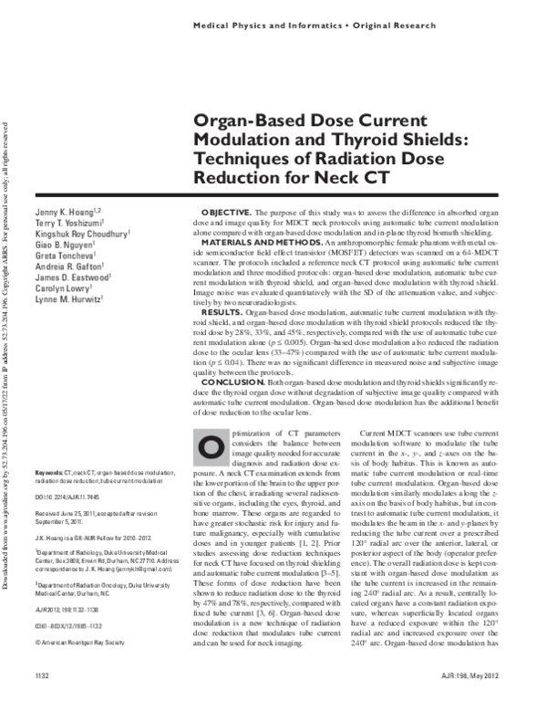 (PDF) Organ-Based Dose Current Modulation and Thyroid Shields ...