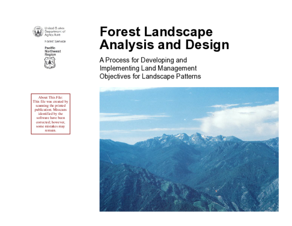 (PDF) Forest landscape analysis and design: a process for developing and