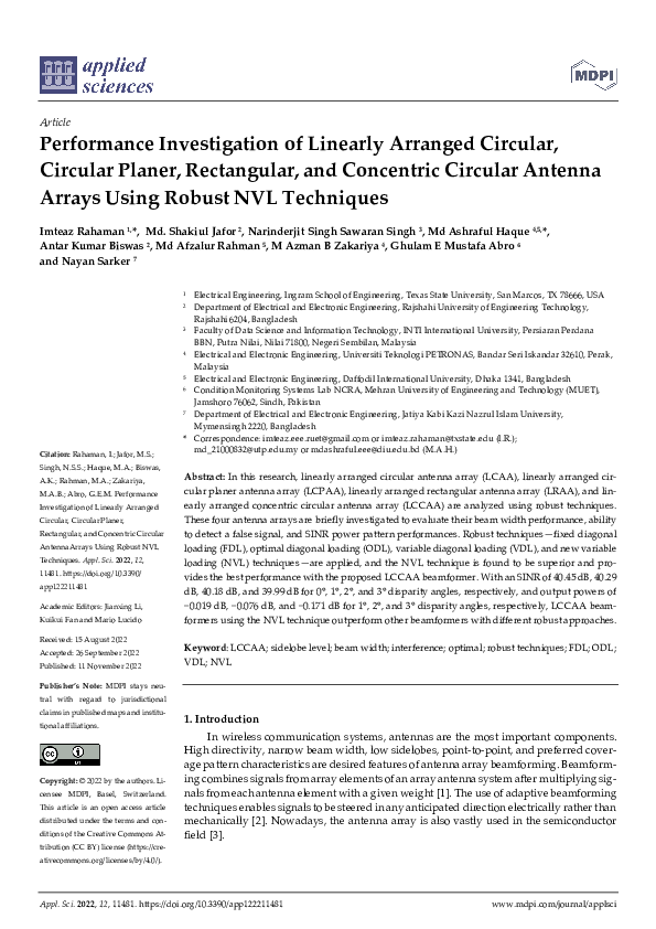 Pdf Performance Investigation Of Linearly Arranged Circular Circular Planer Rectangular And