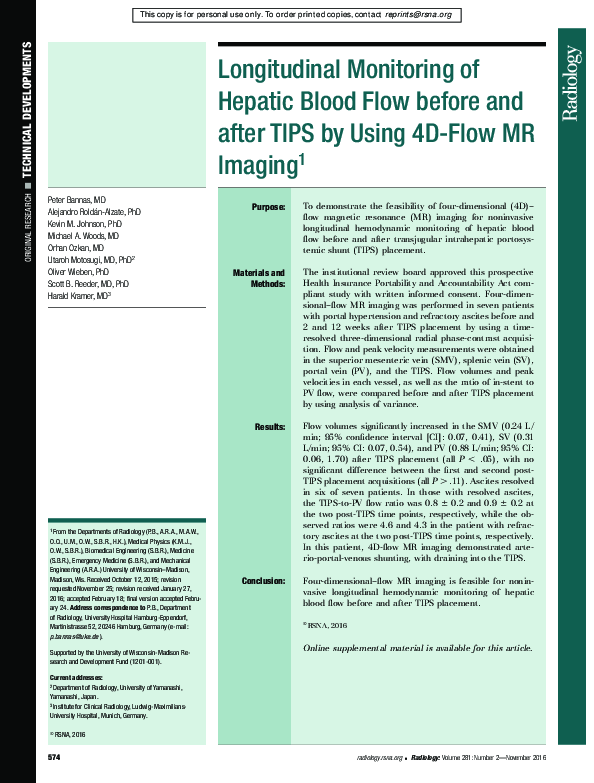 (PDF) Longitudinal Monitoring of Hepatic Blood Flow before and after ...