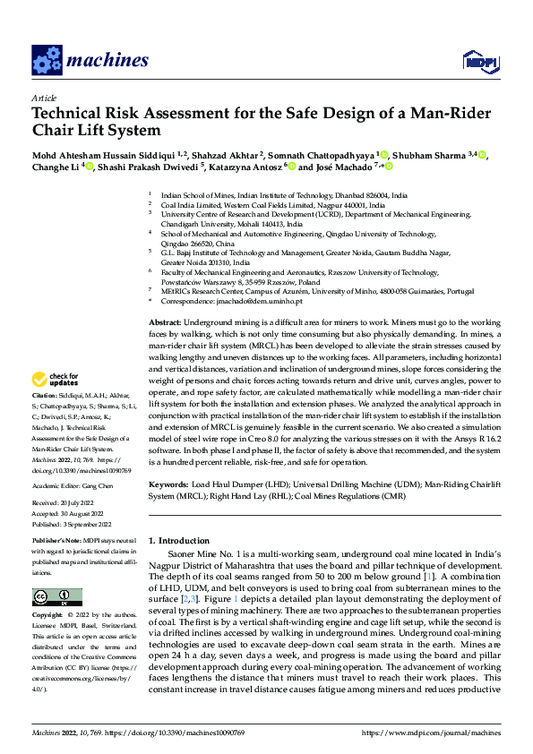 (PDF) Technical Risk Assessment for the Safe Design of a Man-Rider ...