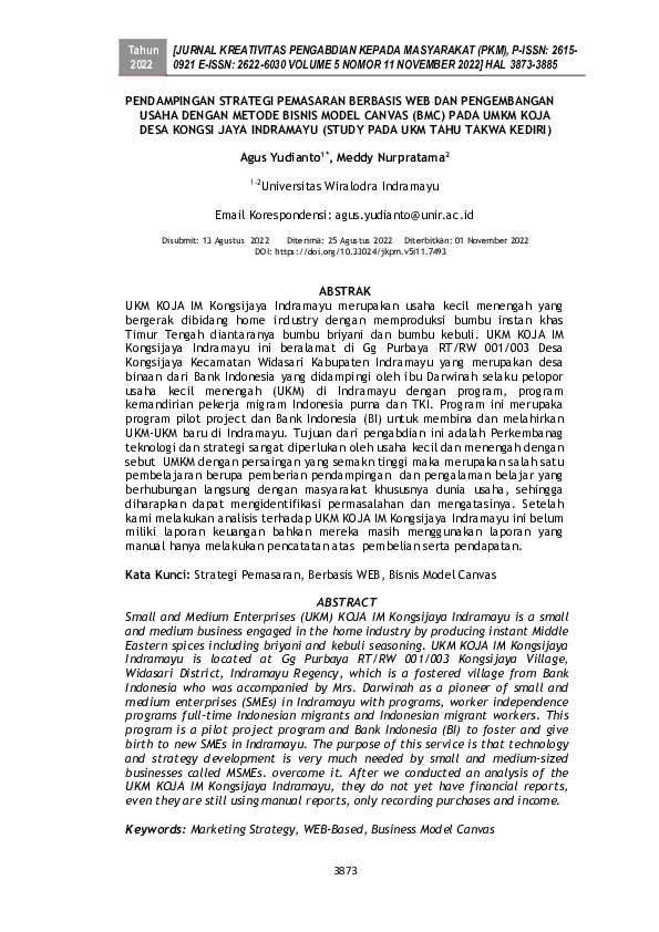 (PDF) Pendampingan Strategi Pemasaran Berbasis Web dan Pengembangan ...