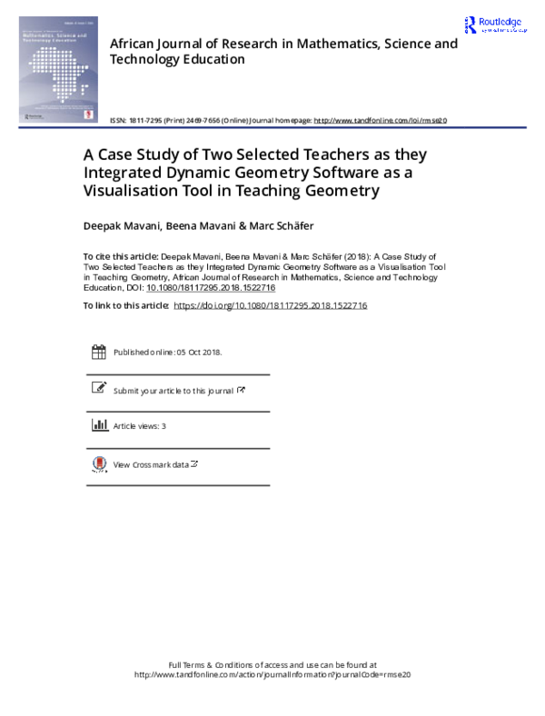 (PDF) A Case Study of Two Selected Teachers as they Integrated Dynamic ...