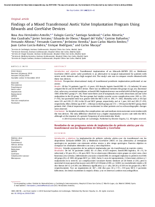 (PDF) Resultados de un programa mixto de implantación de prótesis ...