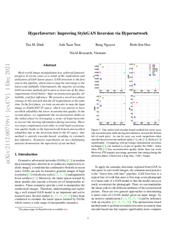(PDF) HyperInverter: Improving StyleGAN Inversion via Hypernetwork