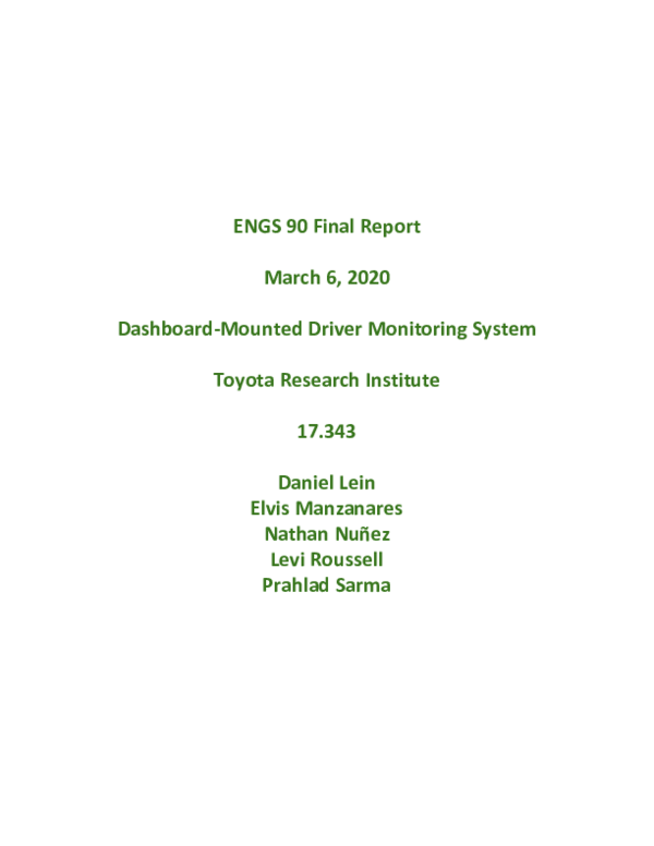 (PDF) Dashboard-Mounted Driver Monitoring System
