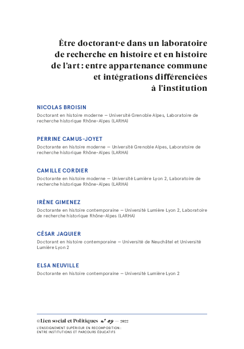 (PDF) Nicolas Broisin, Perrine Camus-Joyet, Camille Cordier et al ...