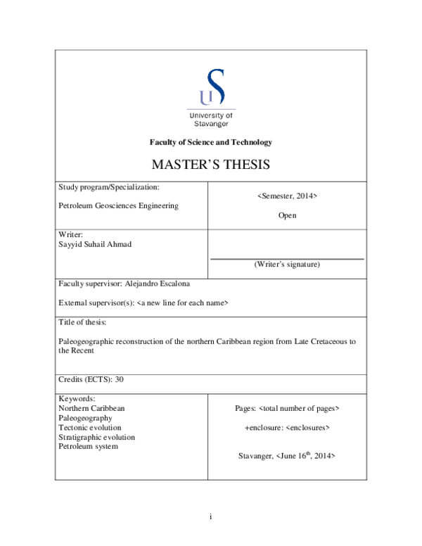 (PDF) Paleogeographic Reconstruction of Northern Caribbean Region from ...