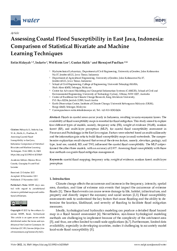 (PDF) Assessing Coastal Flood Susceptibility in East Java, Indonesia ...