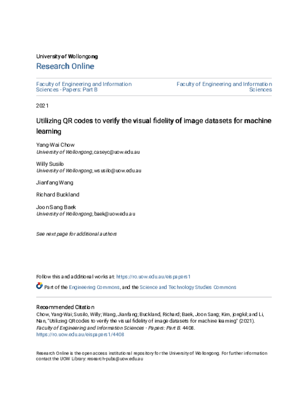 (PDF) Utilizing QR codes to verify the visual fidelity of image ...