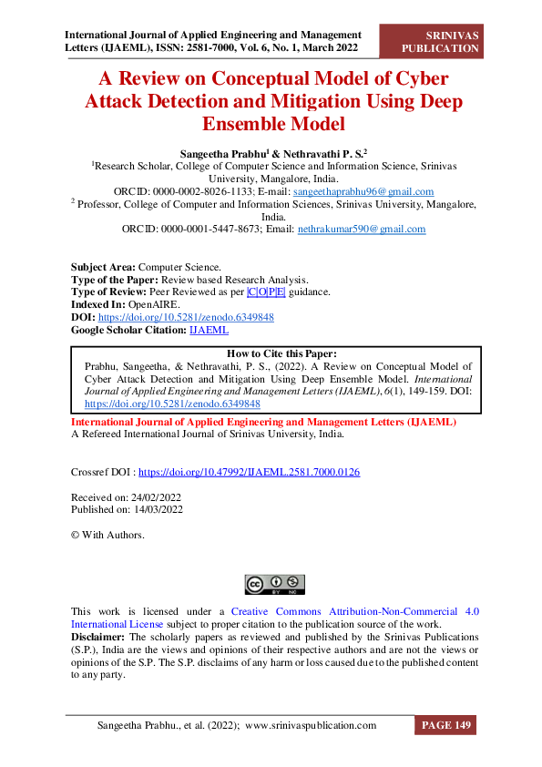 Pdf A Review On Conceptual Model Of Cyber Attack Detection And