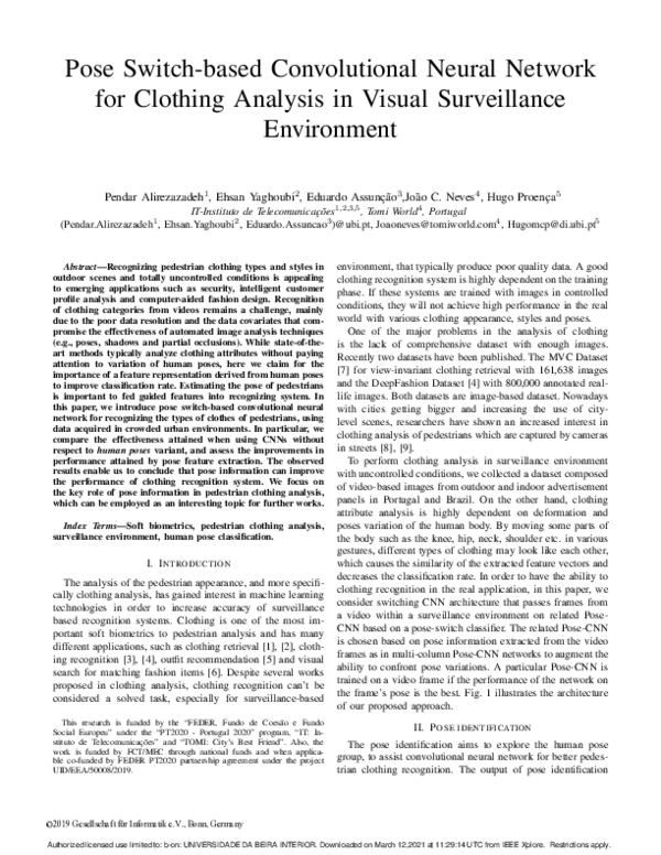 (PDF) Pose Switch-based Convolutional Neural Network for Clothing Analysis in Visual ...