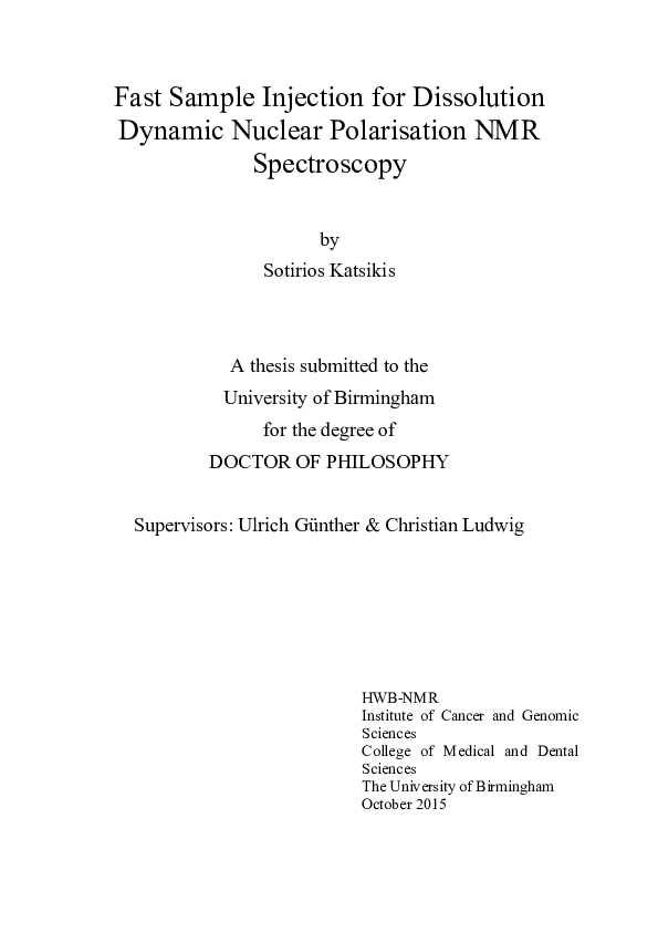 (PDF) Fast sample injection for dissolution dynamic nuclear ...