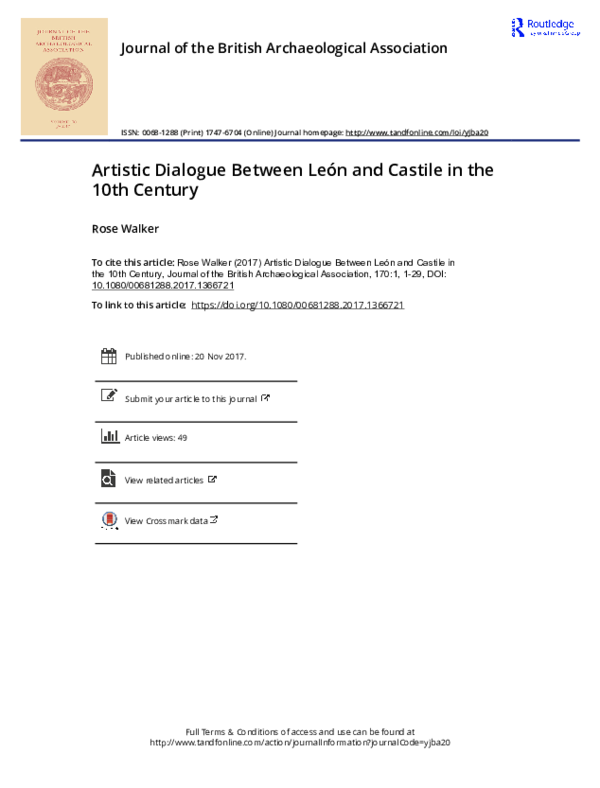(PDF) Artistic Dialogue Between León and Castile in the 10th Century