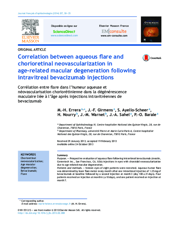 (PDF) Aqueous Flare and Neovascularization in AMD