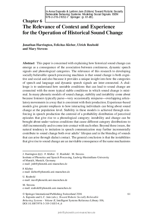 (PDF) The Relevance of Context and Experience for the Operation of ...