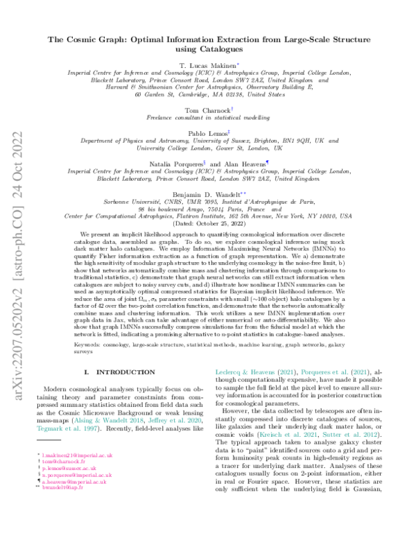 (PDF) The Cosmic Graph: Optimal Information Extraction from Large-Scale ...
