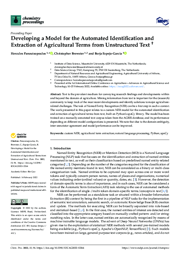 (PDF) Developing a Model for the Automated Identification and Extraction of Agricultural Terms ...