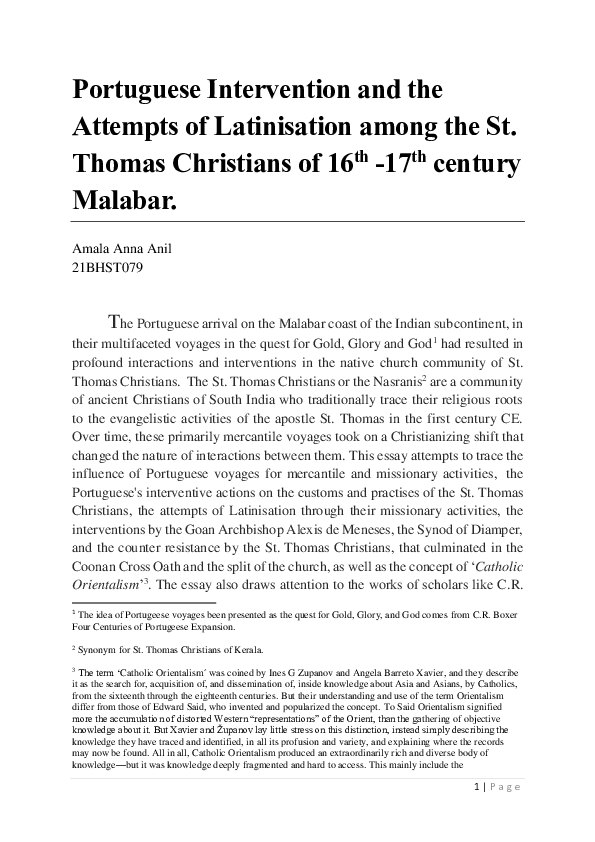 (PDF) Portuguese Intervention and the Attempts of Latinisation among ...