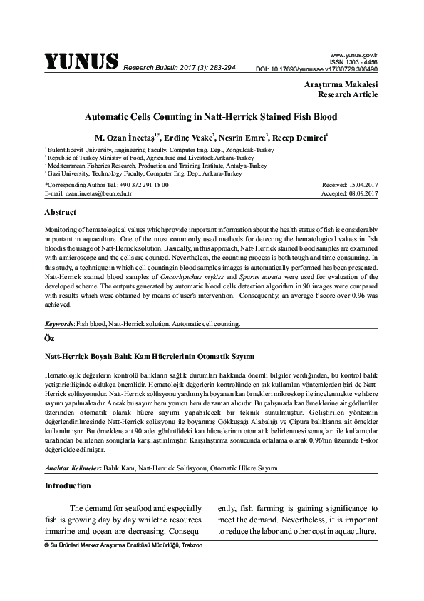 (PDF) Automatic Cells Counting in Natt-Herrick Stained