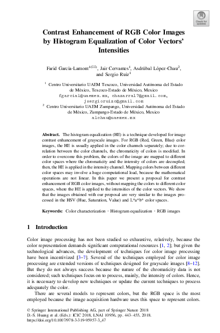 (PDF) Contrast Enhancement of RGB Color Images by Histogram ...