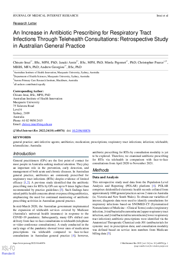(PDF) An Increase in Antibiotic Prescribing for Respiratory Tract ...