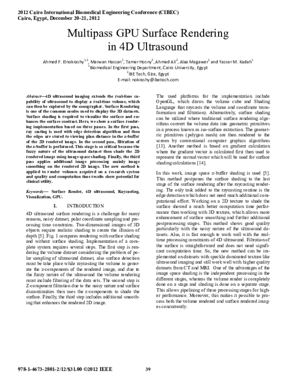 (PDF) Multipass GPU surface rendering in 4D ultrasound