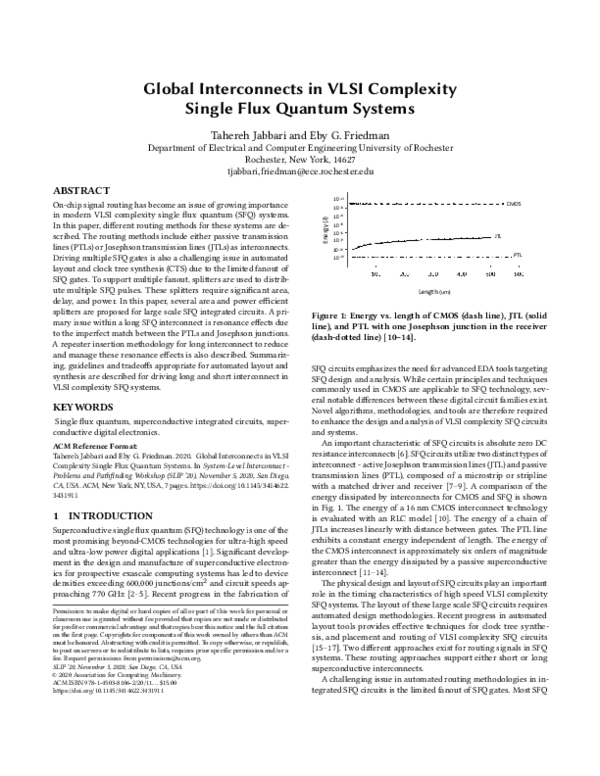 (PDF) Global interconnects in VLSI complexity single flux quantum systems